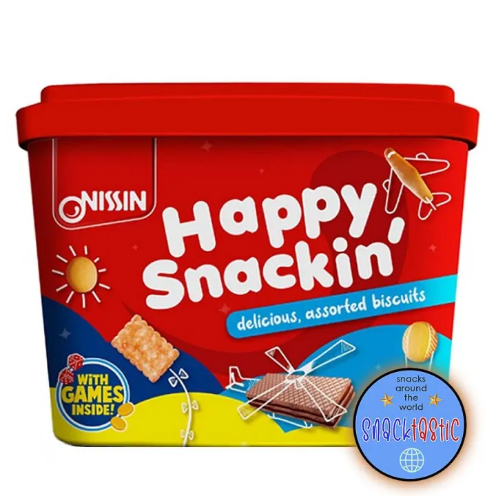 Nissin Happy Snackin' Assorted Biscuits Tub 700g | Lazada PH