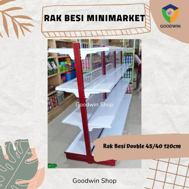 Rak Supermarket.Rak Swalayan.Rak Toko.Rak Besi Double Shelving.Rak Susun.Rak Minimarket.Rak ...