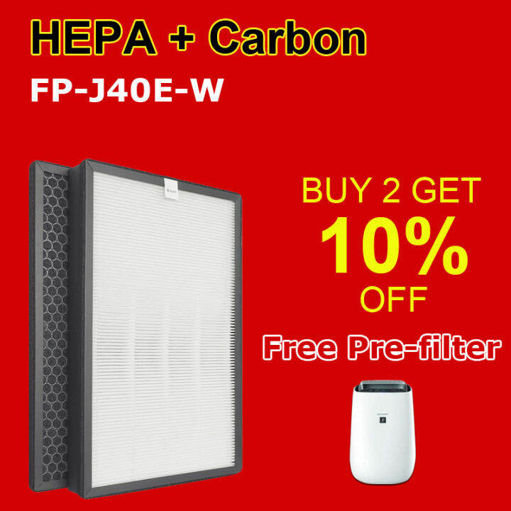 Replacement Sharp FP-J40E-W replacement filter HEPA Carbon | Lazada PH