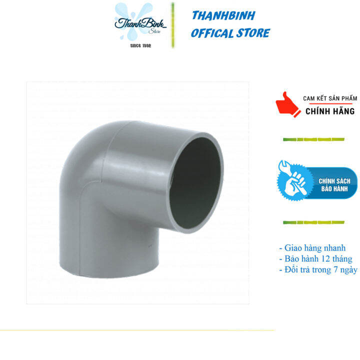 CÚT GÓC VUÔNG 48 PVC/ CO/ NỐI GÓC 90 ĐỘ PHI 48 MM- NHỰA TIỀN PHONG PN10 ...