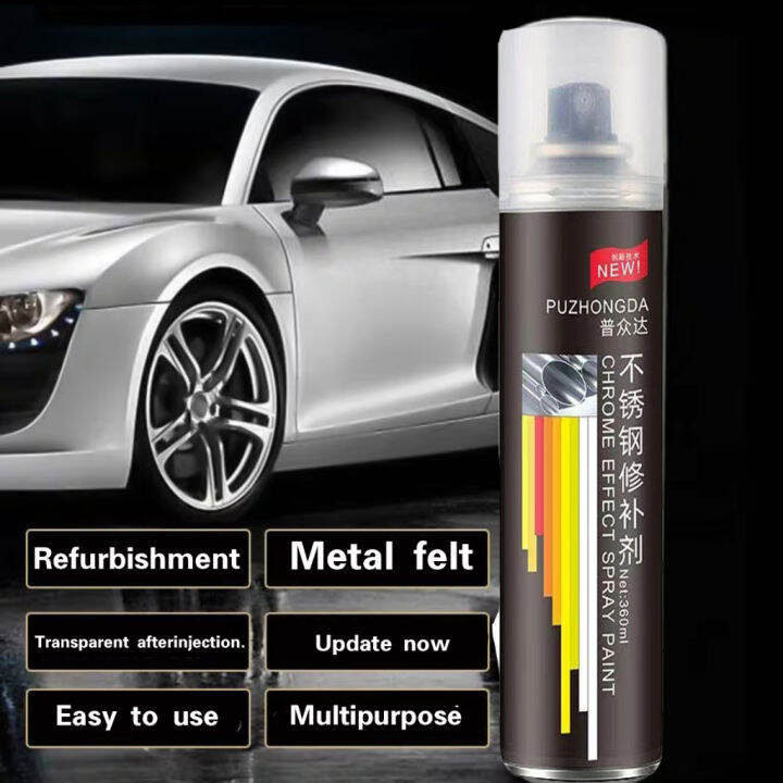 BAO HOME Chrome Spray Paint Metal Silver Spray Paint Stainless Steel ...