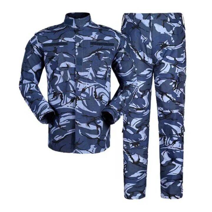 Navy Blue Army Uniform British Ocean Camouflage Combat Uniform Tactical ...