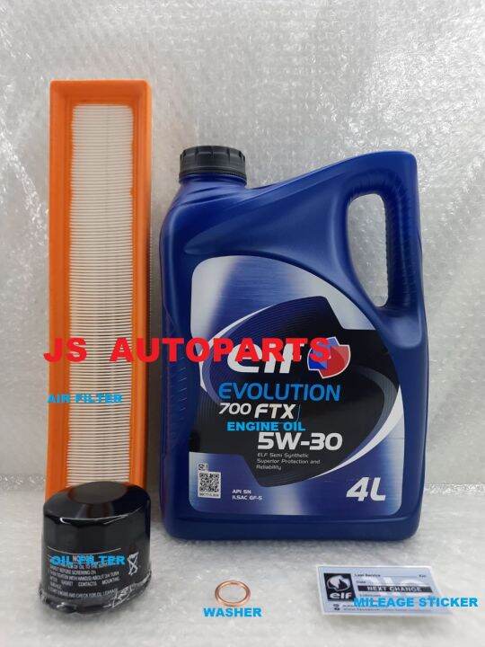 Proton Savvy Engine Oil Service Combo Package ELF 5W30 Semi Synthetic ...