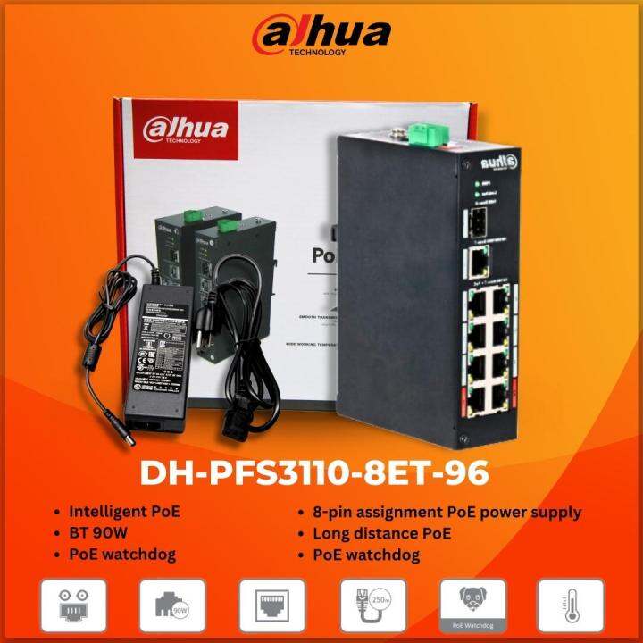 8-Port PoE Switch Gigabit Smart Industrial Grade Desktop/Rackmount ...