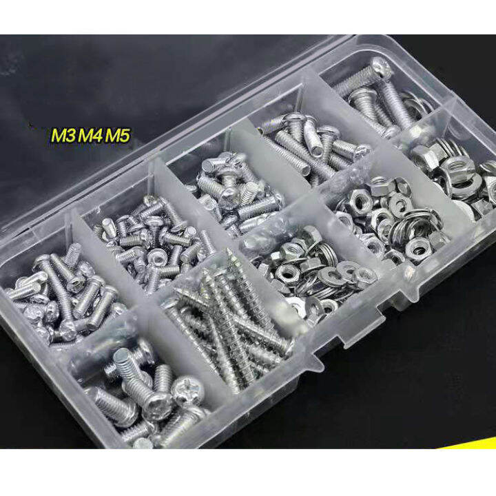 Cross recessed 250g/set ~~~~~phillips hexagon head screw nut and washer ...