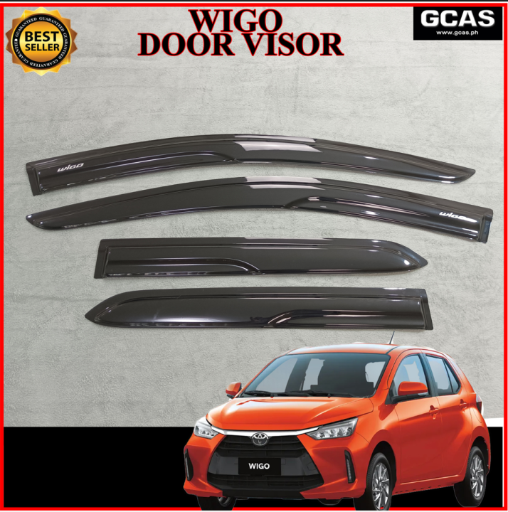 Toyota Wigo 2023 2024 High Quality Black Door Visor , Rain Visor Rain ...