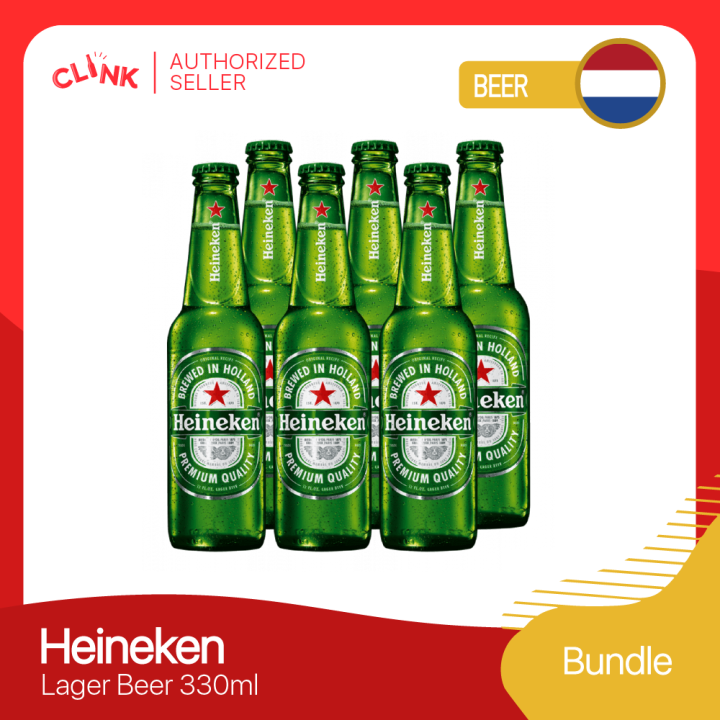 Heineken Premium Quality Lager Beer 330ml Pack of 6 Bottles Bundle ... Heineken Premium Quality Lager Beer 330ml Pack of 6 Bottles Bundle ...