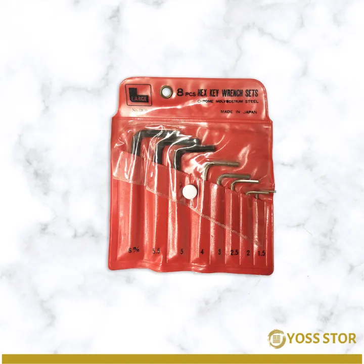 YOSS【Japan】Heavy Duty Long Hex Key Wrench Set A-Key Set (Metric and SAE ...