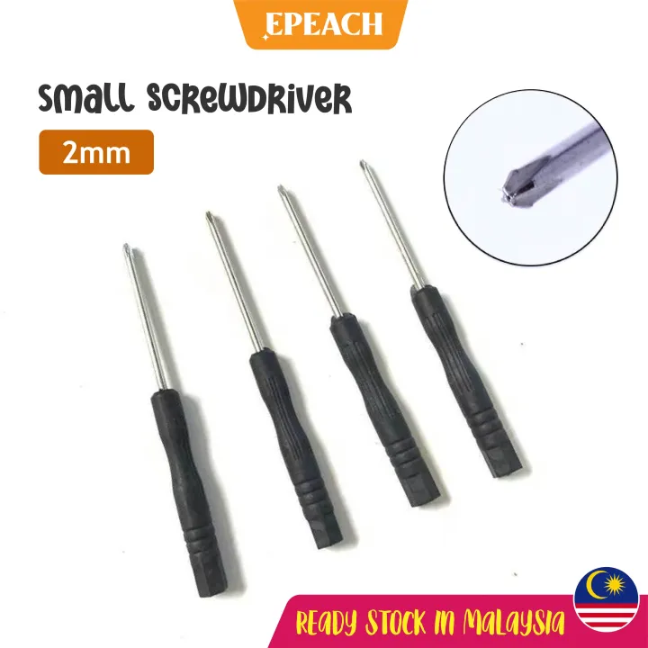 epeach (1 Unit) 2mm Mini Small Screwdriver Philips | Pemutar Skru Bunga ...