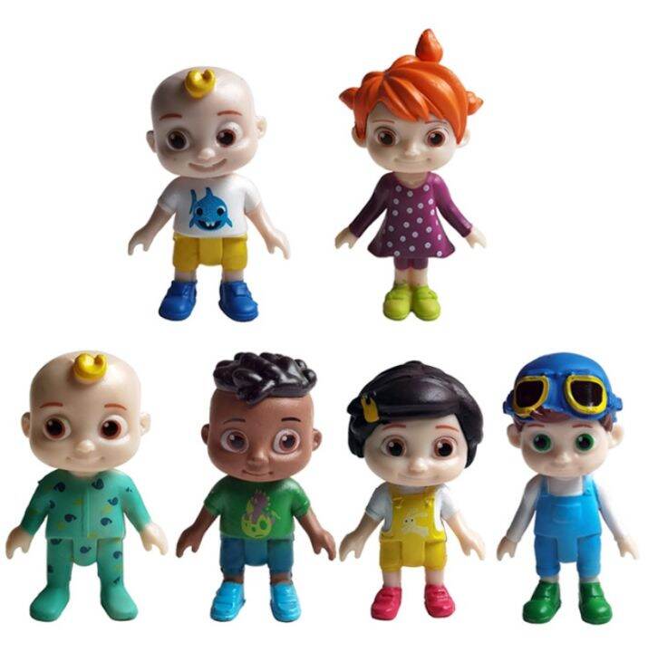 6 Pack JJ Figure Play Set Toy Miniatures Cake Topper Figurines Set ...