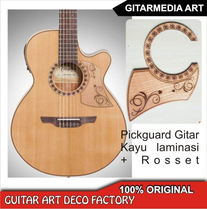 Pickguard gitar akustik kayu exotix elegant keren custom | Lazada Indonesia