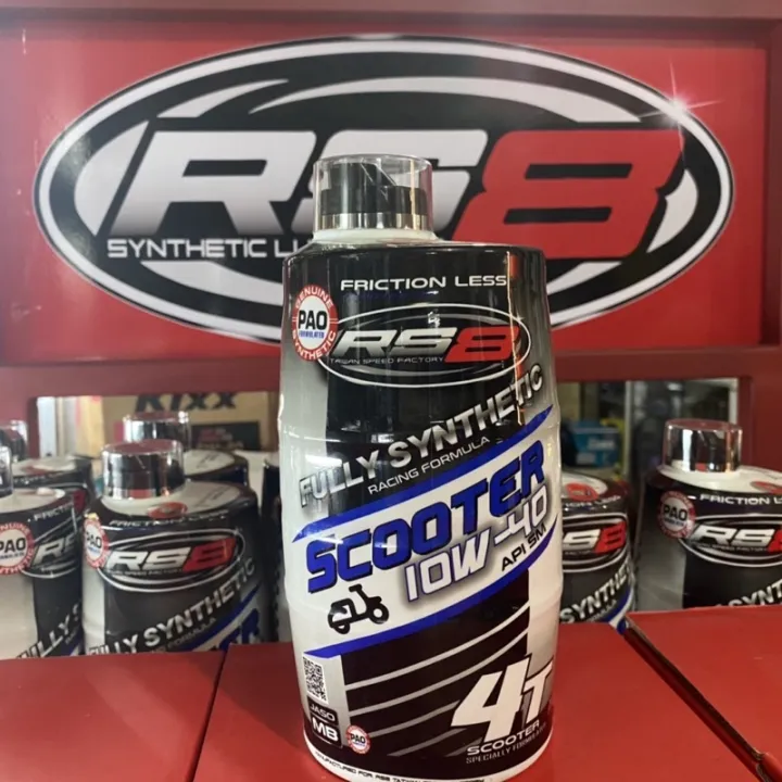RS8 SCOOTER 4T Fully Synthetic Oil 10W-40 800ml 1 liter | Lazada PH