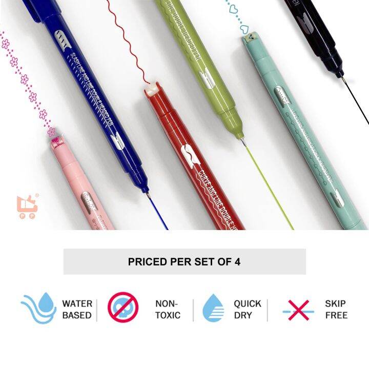 WiseCart® Dual Tip Marker Pen Colored Pens Curve Pens, Sign Pen Dual ...