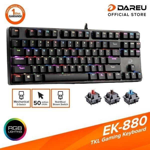 Mechanical Gaming Keyboard DAREU EK-880 Ten Key Less | RGB | Lazada ...