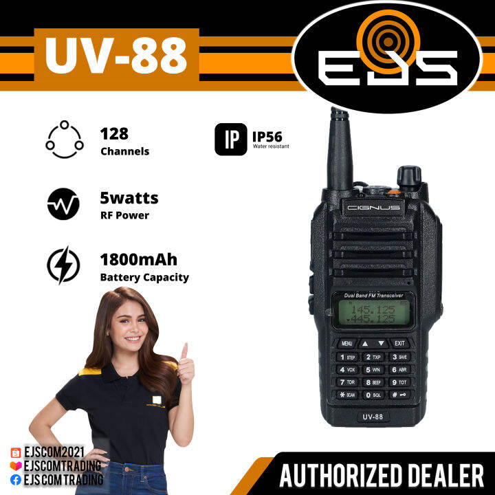 CIGNUS UV88 WATER REISITANT DUAL BAND RADIO | Lazada PH