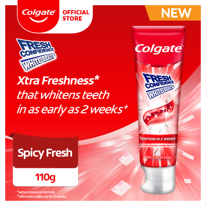 Colgate Fresh Confidence White Blast Spicy Fresh Toothpaste 110g ...