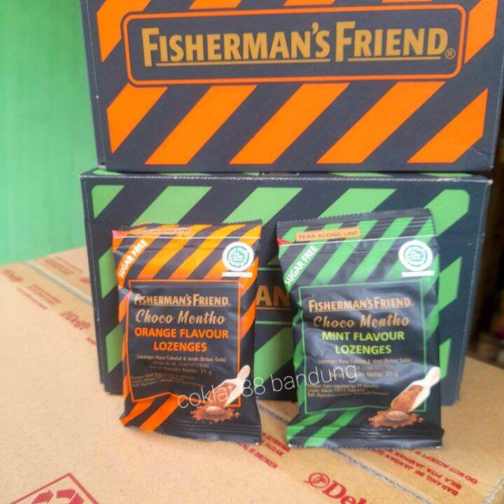 FISHERMAN S FRIEND CHOCO MENTHO 1 BOX ISI 24 X 25GR SUGAR FREE, PERMEN ...