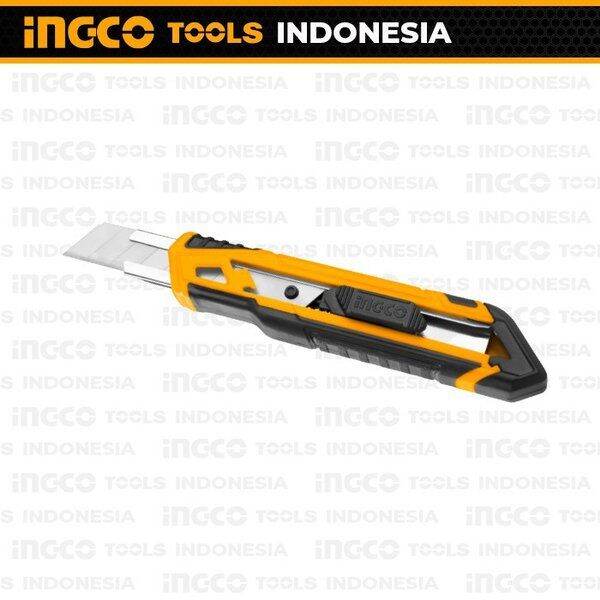 Cutter Knife Auto Lock 18 MM INGCO HKNS16518 Premium Blade Pisau Potong ...