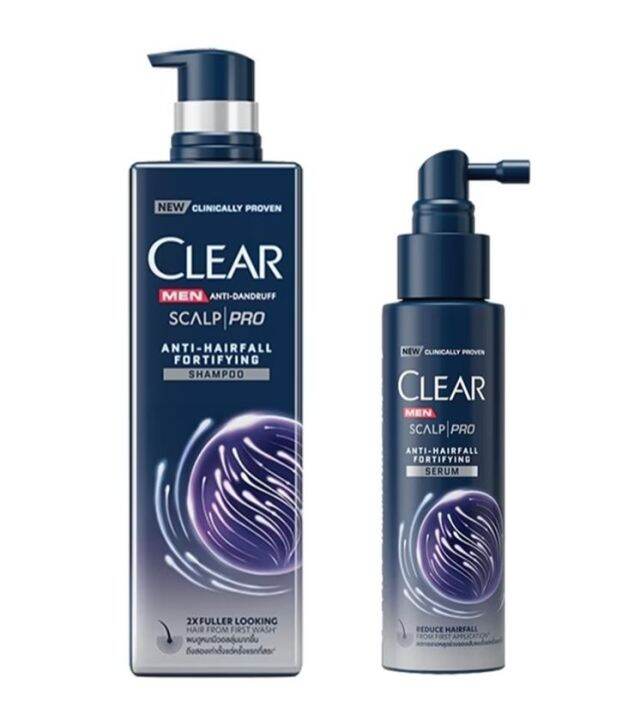 CLEAR MEN Scalp Pro Anti-Hair Fall Fortifying Set (Shampoo 300ml ...