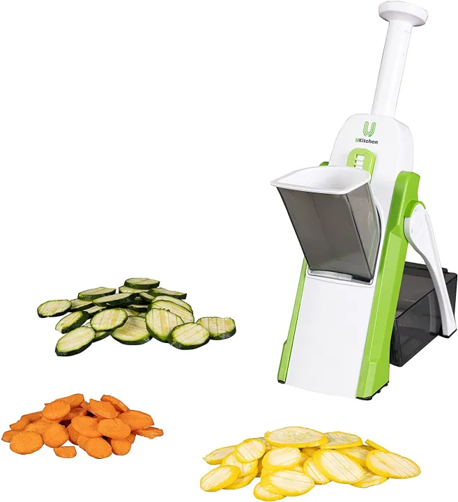 Mandoline Slicer, Vegetable Chopper 5 in 1 Veggie Dicer, French Fry ...