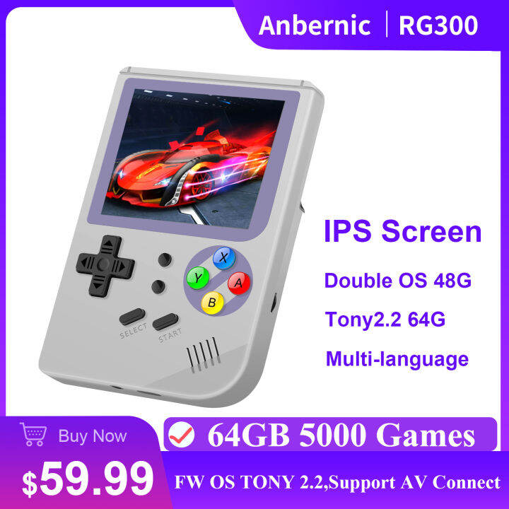 Anbernic Rg300 R Game Console Ips Screen 3000 Video Games 32g Tf Double