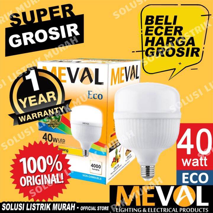 MEVAL Eco Lampu LED Kapsul 40W Putih | Lazada Indonesia
