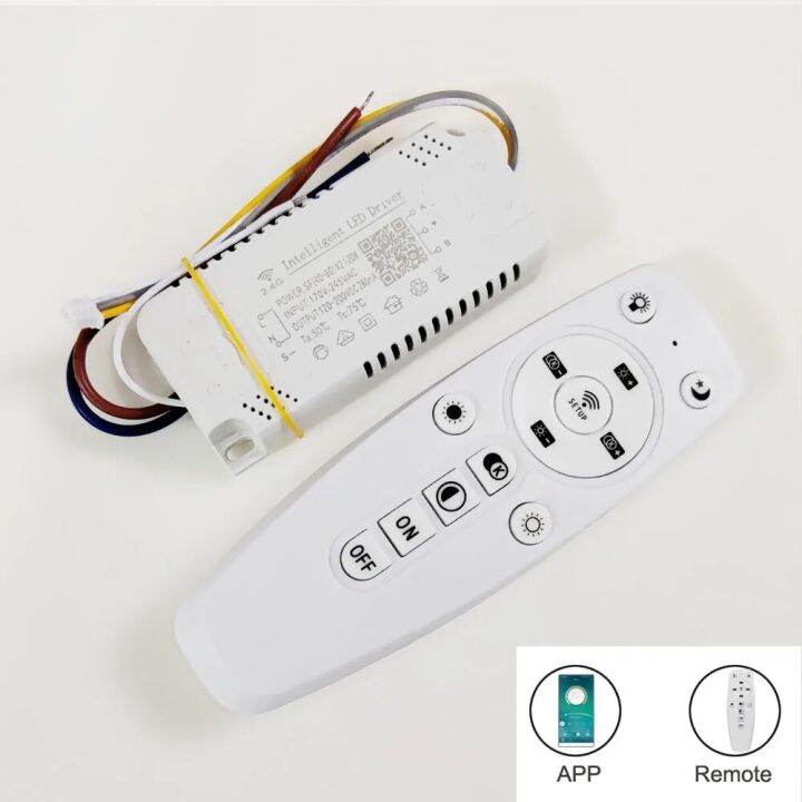 APP Control LED Driver 2.4G Remote Intelligent LED Transformer 12-24W 40W 80W 120W 360W For ...