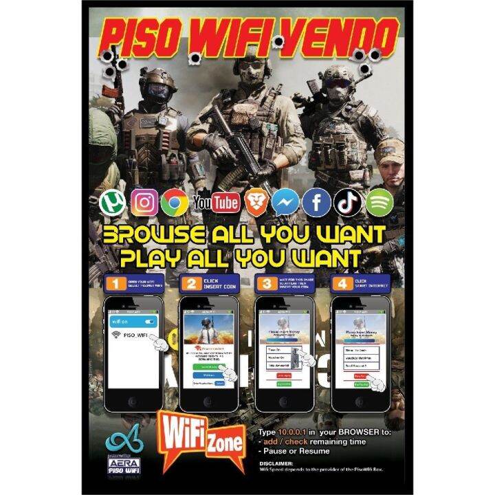 Piso Wifi Tarpaulin for Ado and LPB Software | Lazada PH