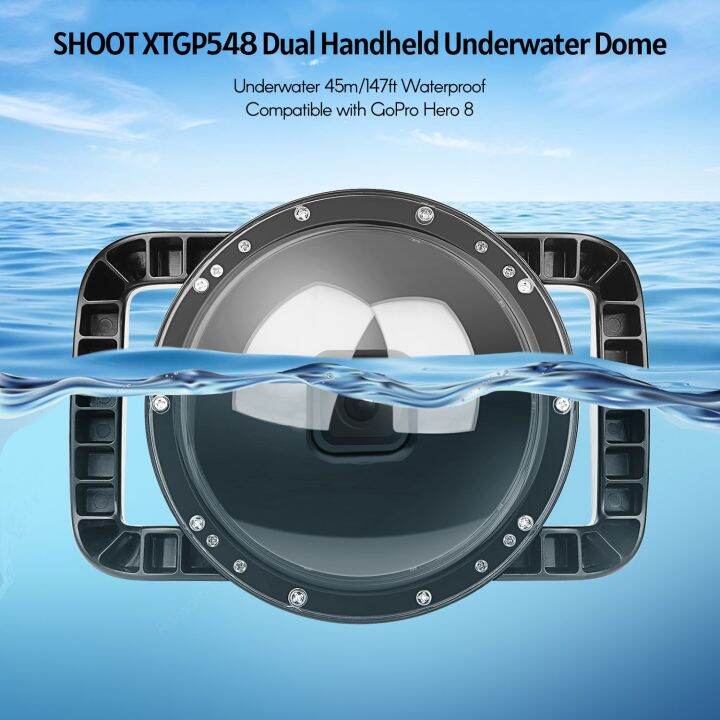 SHOOT Underwater Dome Dual Handheld Tray Dome Port Housing Case ...