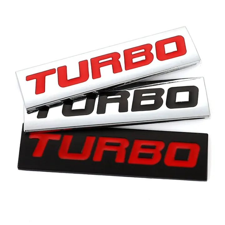 Cars 3D Metal Car Sticker Turbo Logo Emblem Badge Decals for BMW Audi ...