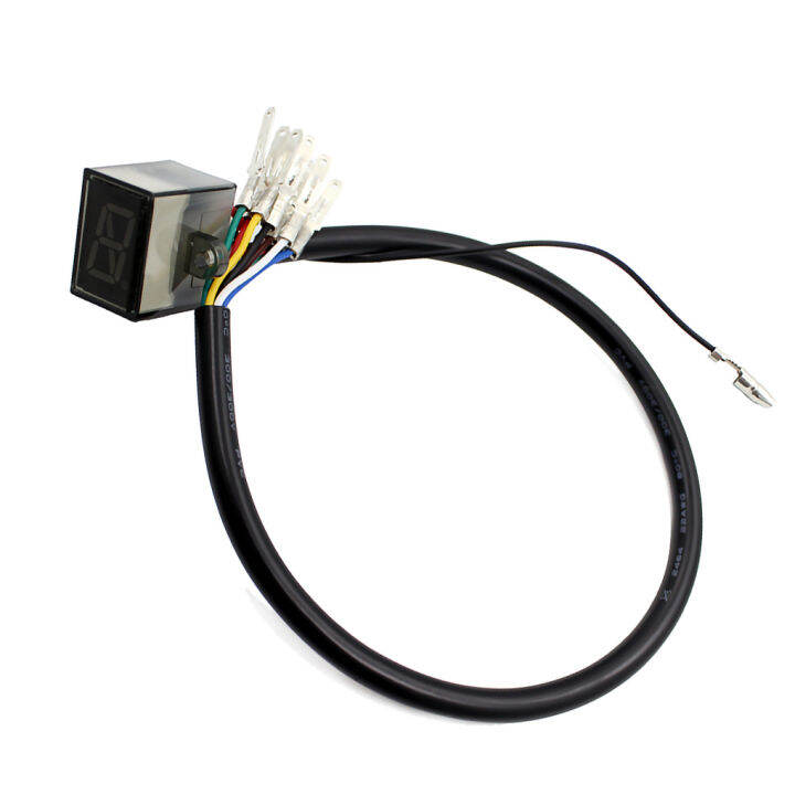 【🚛24 Hours Shipping】Wine red 6Speed Universal Motorcycle Digital LED ...