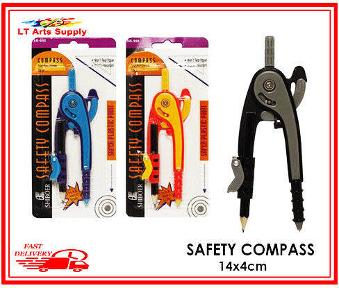 Safety Compass inch & metric scale plastic compass | Lazada PH