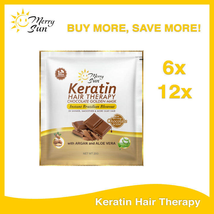 MerrySun Bundles Chocolate Keratin Hair Treatment 20ml Instant ...