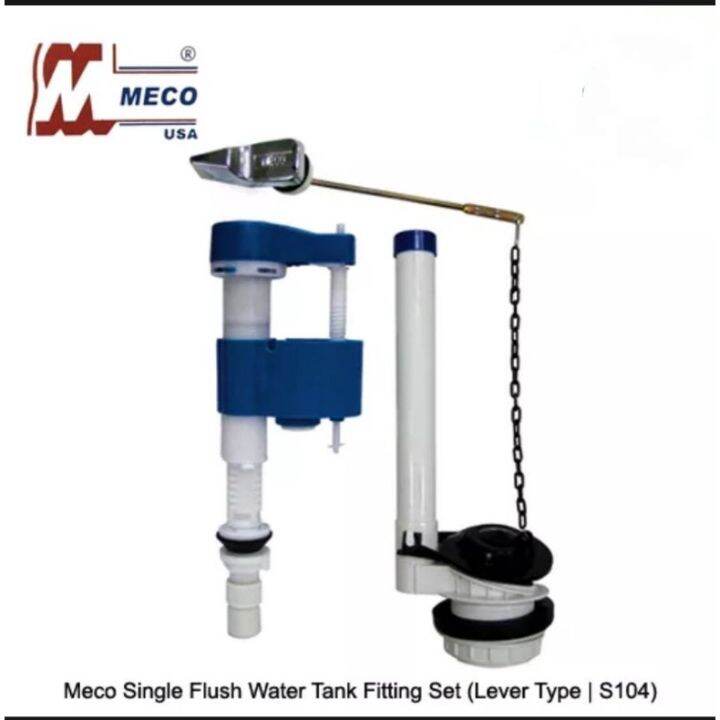 Meco Single Flush Tank Fittings Set (Lever Type) #S104 | Lazada PH