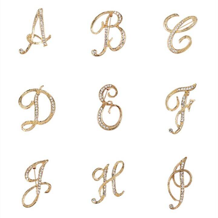Gold-Tone Initial Letter Pin #BR098