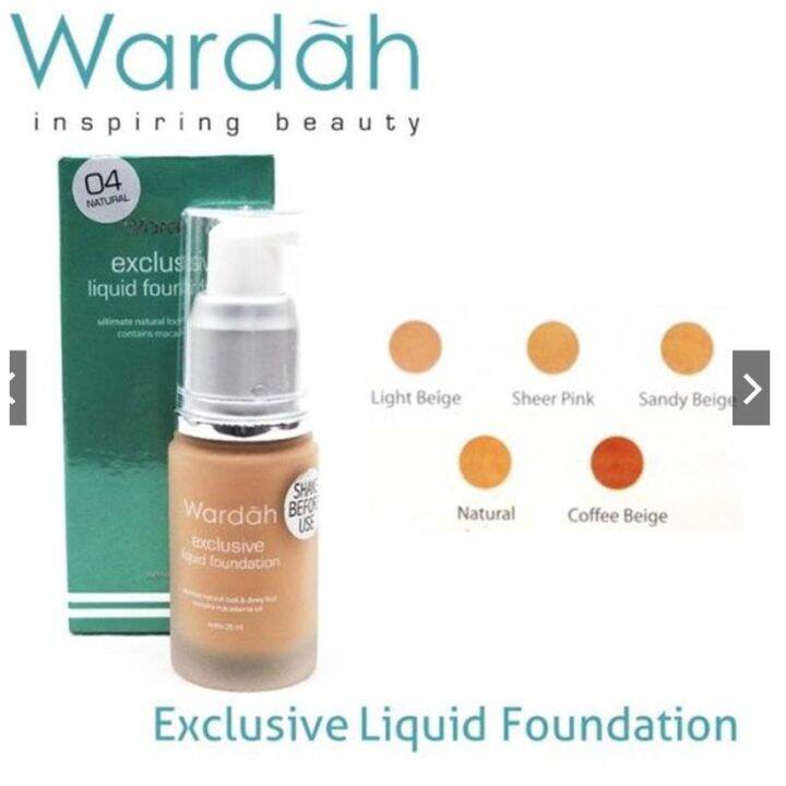Wardah Foundation Liquid Exclusive 20ml | Lazada Indonesia
