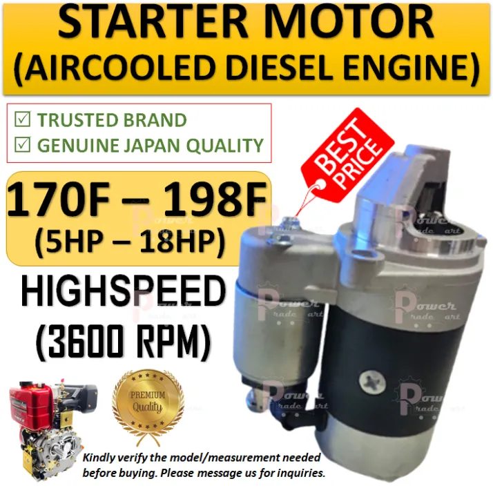 STARTER MOTOR for ELECTRIC START 8T 8 teeth for HIGHSPEED Aircooled ...