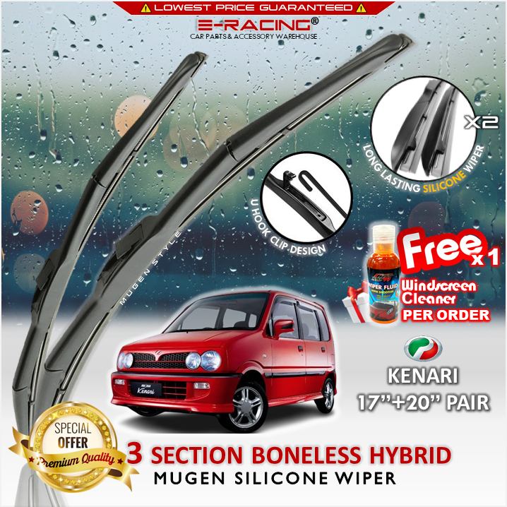 Perodua Kenari SUMA Mugen Silicone Wiper 17"/20" (17inch + 20nch) SET ...