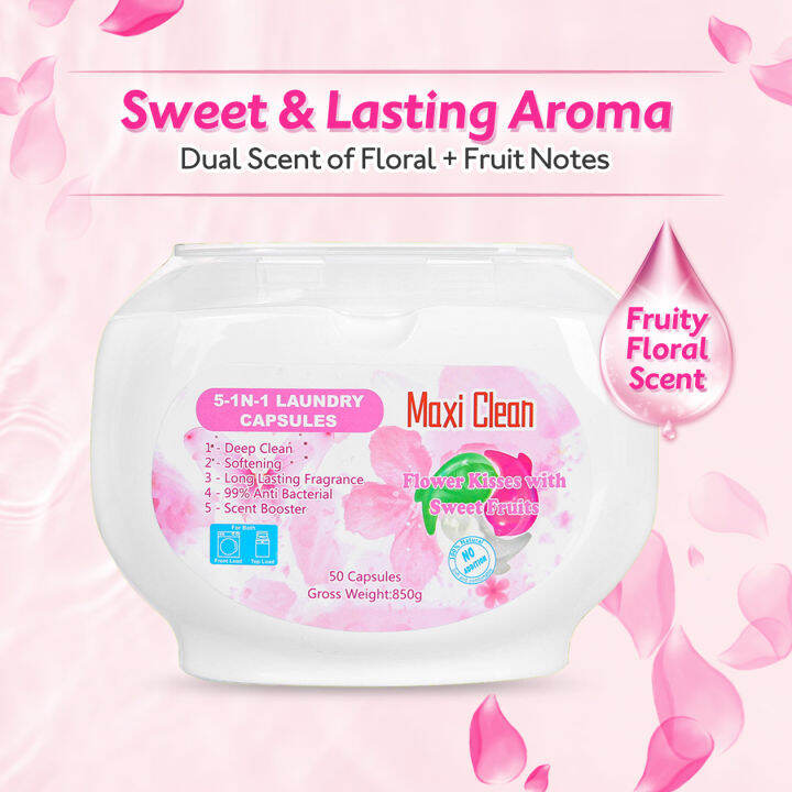 [Maxi Clean] 100 pods - 5in1 Laundry Detergent Capsule With Scent ...