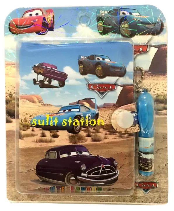 PIXARe CARS LIGHTNING McQUEEN MINI NOTEPAD NOTEBOOK with PEN party ...