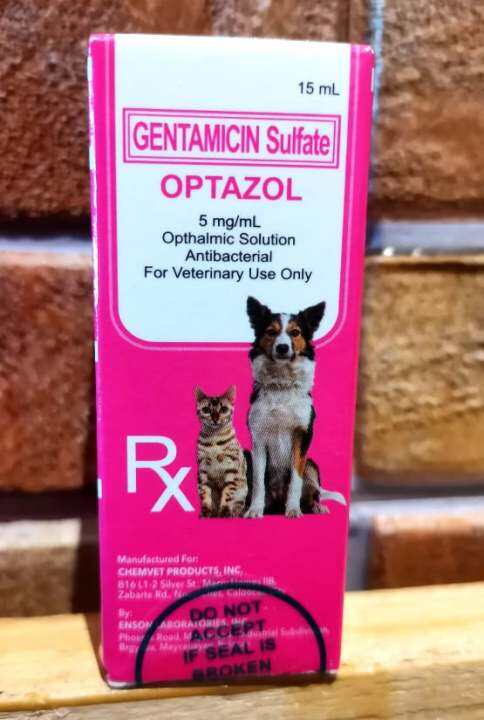 Optazol Eye Drops for Dogs and Cats | Gentamicin Sulfate (Antibacterial ...