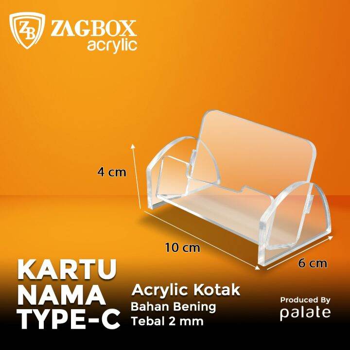 Acrylic Name Card Holder - Akrilik Tempat Kartu Nama TYPE C - LANDSCAPE ...