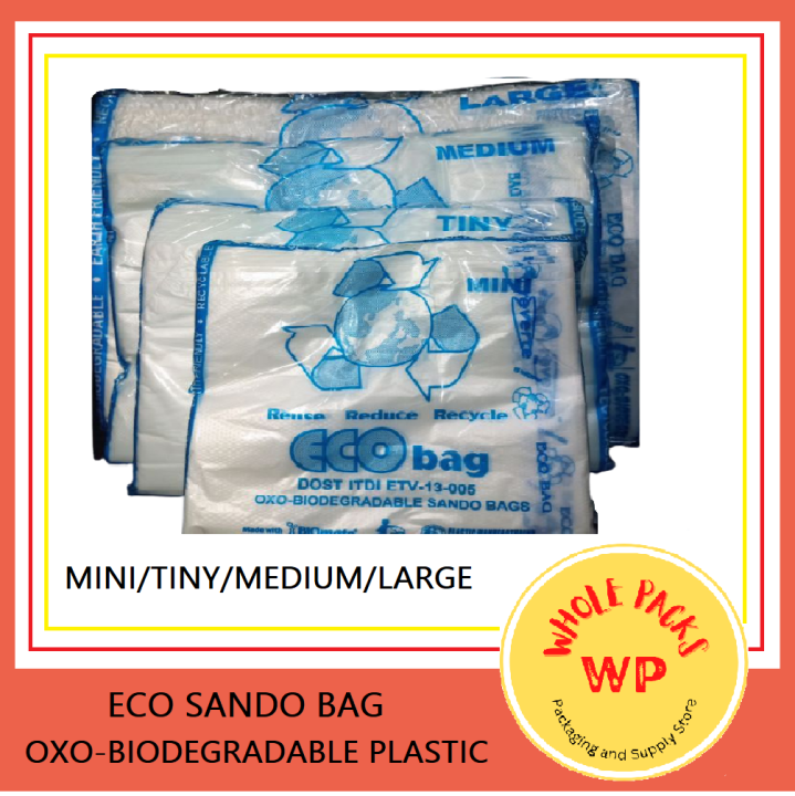 Whole Packs Eco Blue Sando Bag Plastic Bags Oxo-Biodegradable (Per pack ...