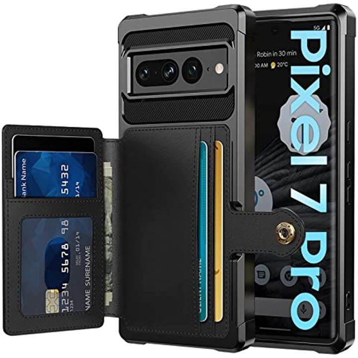 สำหรับเคส Google Pixel 7 Pro,Google 7 Pro Wallet กรณีที่มีขาตั้ง RFID ...