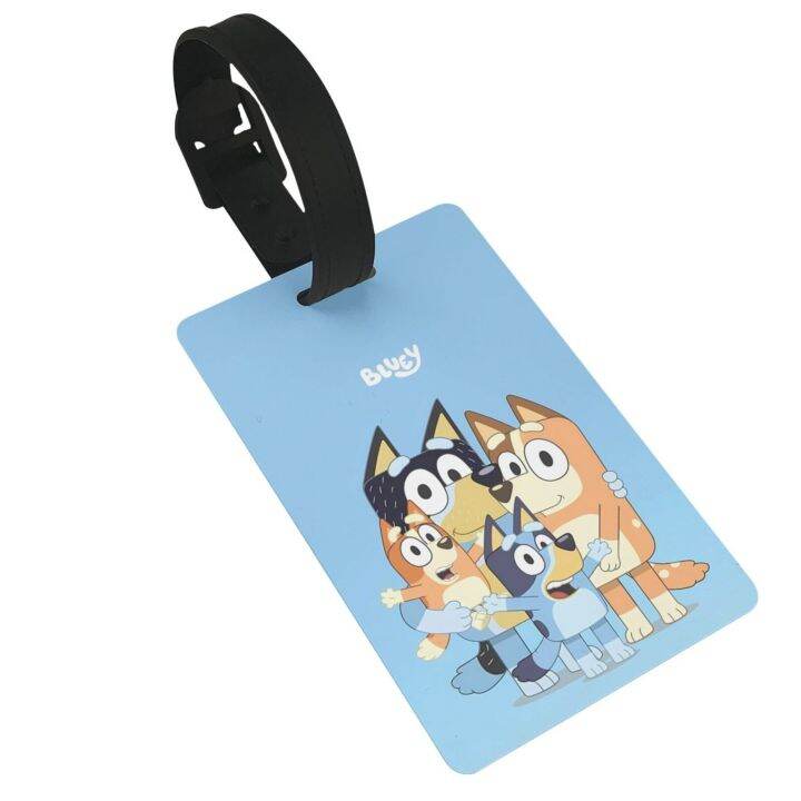 Bluey Luggage Tag Suitcase Name ID Card Labels Identifiers PVC Baggage ...