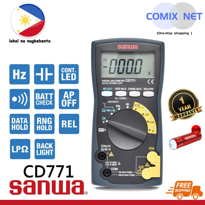 SANWA CD770 CD771 Digital Multimeter AC/DC Voltmeter Standard True RMS Digital Multimeter ...