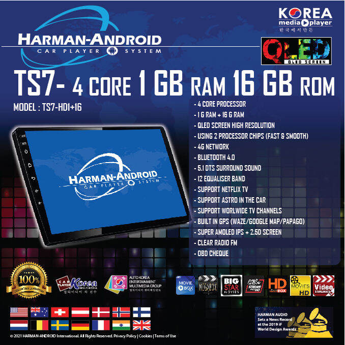 HARMAN ANDROID CAR PLAYER TS7 -9 INCH / 10.1 INCH ANDROID CAR RADIO ...