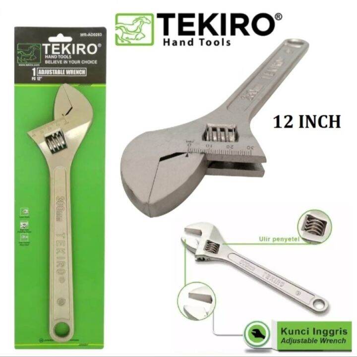 Kunci Inggris TEKIRO 12" ADJUSABLE WRENCH TEKIRO 12 INCH | Lazada Indonesia