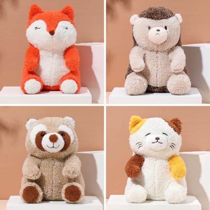 Sitting Animal Plush Toy by Miniso (Bear Hedgehog Fox Raccoon) | Lazada PH