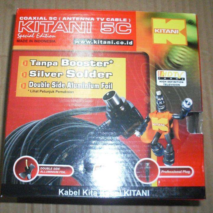 Kitani Kabel Antena TV 5C 2V - Panjang 15 Meter - Kabel Kualitas Terbaik di Kelasnya | Lazada ...